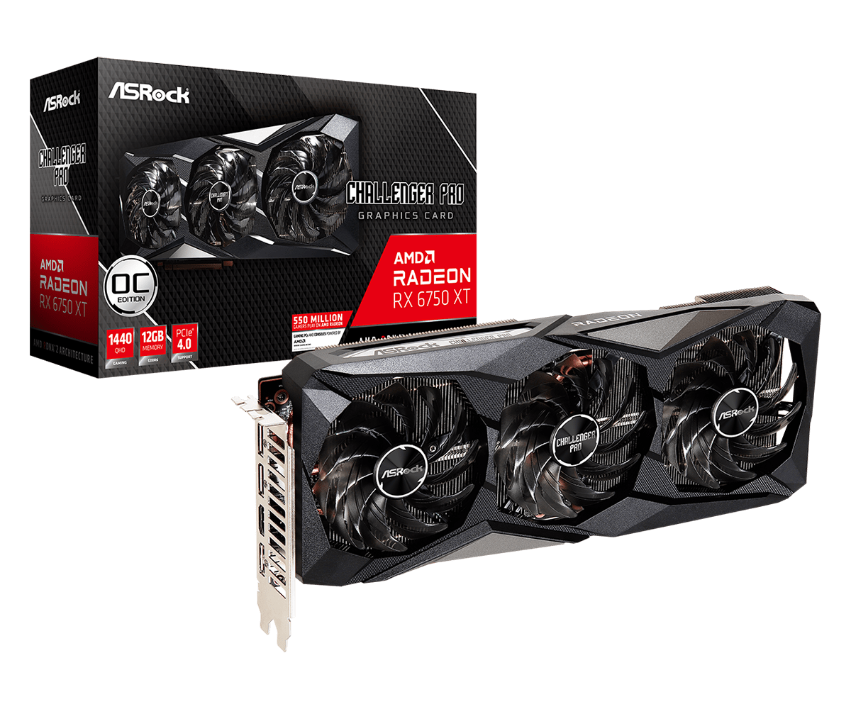 ASRock > AMD Radeon™ RX 6750 XT Challenger Pro 12GB OC